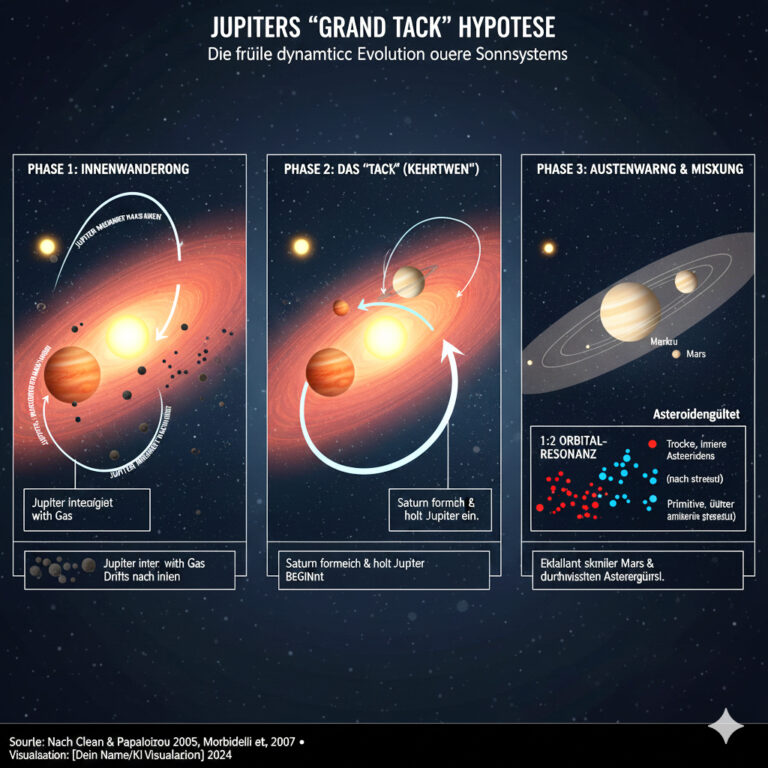Jupiters „Grand Tack“ – Der frühe Tanz, der unser Sonnensystem formte ...